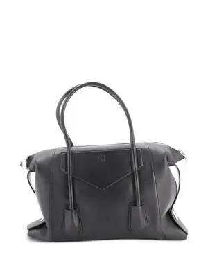 Givenchy Antigona Soft Lock Bag Leather Medium Satchel - Black