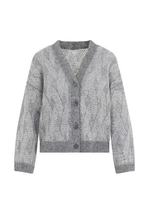 Peserico Sequin-embellished Cardigan - Grey