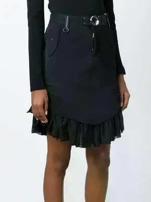 High Ruffled Hem Skirt