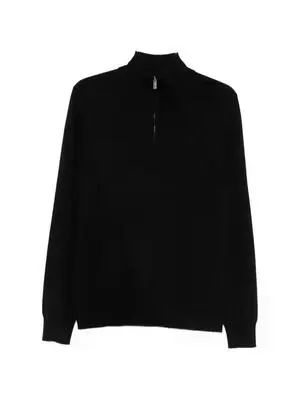 Eric Bompard Half-zip Sweater - Black