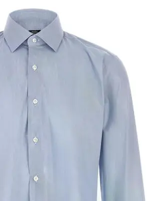 BARBA NAPOLI Poplin Classic-collar Shirt