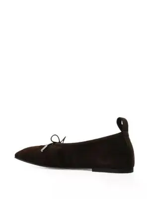 ALOHAS Rosalind Bow-detail Ballet Flats - Brown