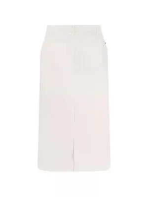TONYWACK Stitched-profile Ripped Mid Skirt