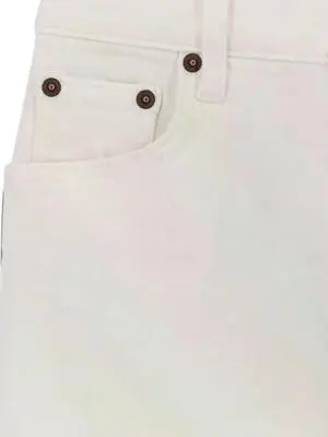 TONYWACK Stitched-profile Ripped Mid Skirt