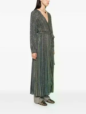 Missoni Sequin Embellished Striped Cardigan - Blue