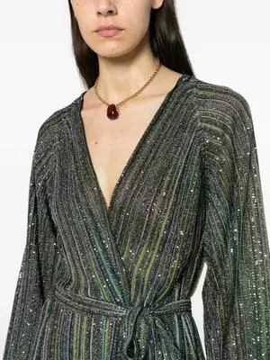Missoni Sequin Embellished Striped Cardigan - Blue