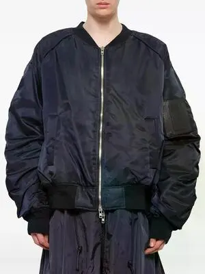 JUUN.J Embroidered Layered Coat - Blue