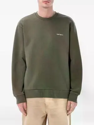 Carhartt Work In Progress Logo Print Crew Neck Sweater
