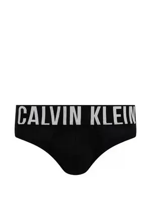 Calvin Klein Logo-waistband Briefs - Black