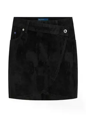 Karl Lagerfeld Velvet Denim Mini Skirt - Black