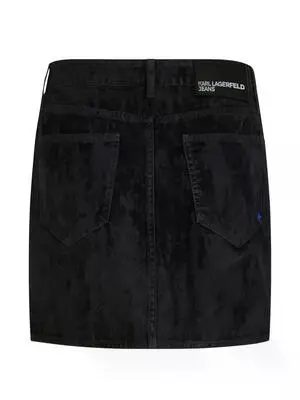 Karl Lagerfeld Velvet Denim Mini Skirt