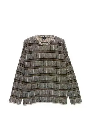 Giorgio Armani Striped Jacquard-knit Sweater