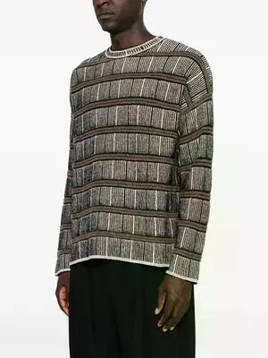 Giorgio Armani Striped Jacquard-knit Sweater