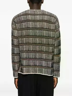 Giorgio Armani Striped Jacquard-knit Sweater