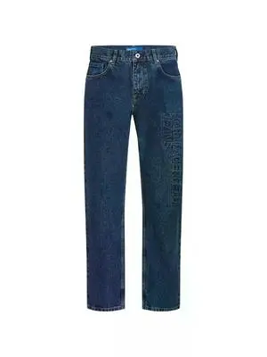 Karl Lagerfeld Straight Logo Jeans - Blue