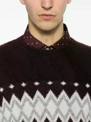 Eleventy Crew Neck Fair Isle-knit Sweater