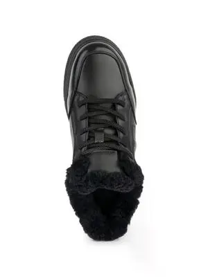 LINDA BAUMANN Shearling-trim Platform Sneakers