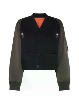 Sacai Panelled Cardigan - Blue
