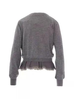 Liu Jo Lace-trim Ruffled Cardigan