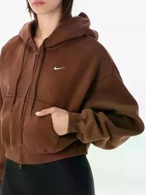 Nike Logo-embroidered Zip-up Hoodie