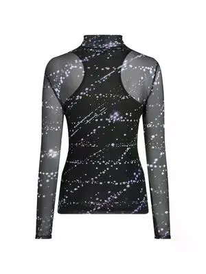 Karl Lagerfeld Mesh All-over-print Top