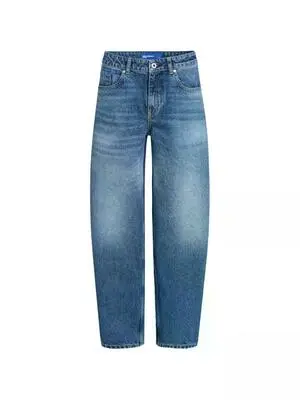 Karl Lagerfeld Mid-rise Barrel Seamed Jeans - Blue