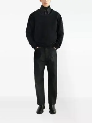 LEMAIRE Crew Neck Alpaca Wool Blend Sweater - Grey