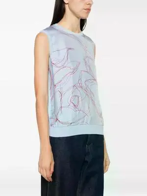 Fabiana Filippi Graphic-print Sleeveless Top - Blue