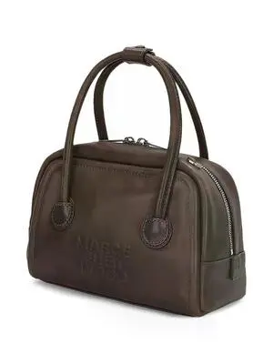 MARGESHERWOOD Embossed Leather Top-handle Bag - Brown