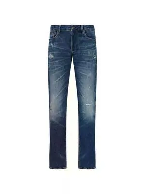 Emporio Armani Distressed Whiskered Jeans