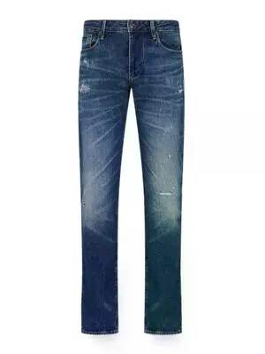Emporio Armani Distressed Whiskered Jeans