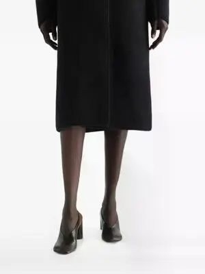 LEMAIRE Glove Slingback Pumps 80mm Block Heel In Lambskin Leather