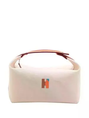 Hermès 2010-2026 Large Toile Bride A Brac H Pavillon Case Vanity Bag - Brown