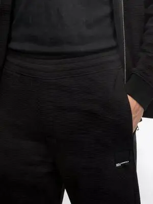 Karl Lagerfeld Waffle-knit Track Pants