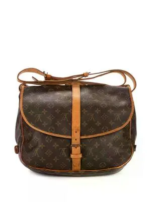 LOUIS VUITTON Saumur Gm Monogram Shoulder Bag - Brown