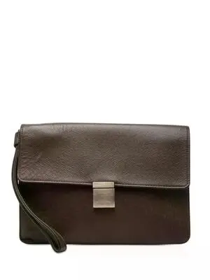 LOUIS VUITTON 2005 Taiga Selenga Clutch Bag - Brown