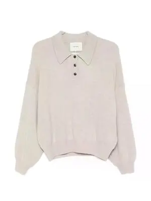 LISA YANG Etta Button-placket Sweater - Neutrals