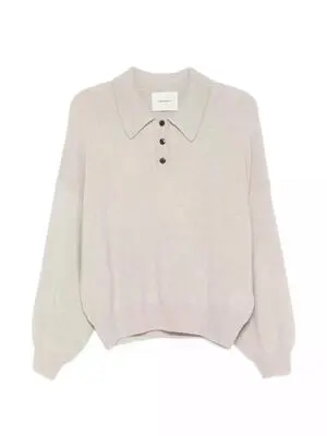 LISA YANG Etta Button-placket Sweater - Neutrals