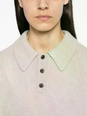 LISA YANG Etta Button-placket Sweater - Neutrals