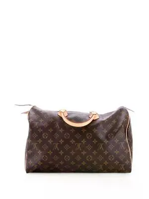 LOUIS VUITTON Speedy Handbag Monogram Canvas 40 Satchel - Brown