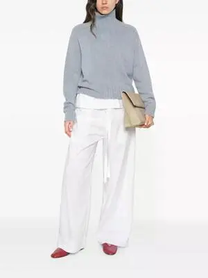 Eric Bompard Turtleneck Cashmere Jumper - Blue