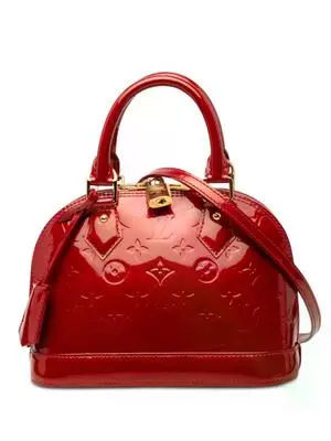 LOUIS VUITTON 2012 Monogram Vernis Alma Bb Satchel - Red