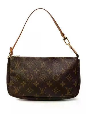 LOUIS VUITTON 2002 Monogram Pochette Accessoires Shoulder Bag - Brown