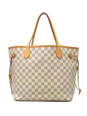 LOUIS VUITTON 2013 Damier Azur Neverfull Mm Tote Bag - White