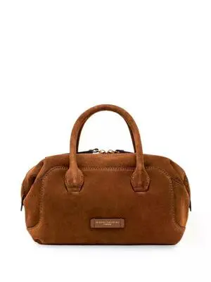 GIANNI CHIARINI Large Gemma Suede Leather Tote Bag - Brown