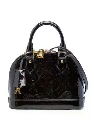 LOUIS VUITTON 2019 Monogram Vernis Alma Bb Satchel - Purple