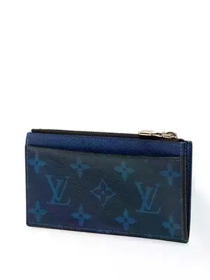 LOUIS VUITTON 2000 Monogram Taigarama Coin Card Holder