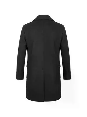 Tagliatore Double-breasted Wool Coat - Black
