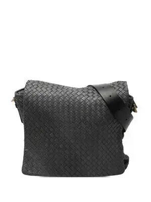 Bottega Veneta 2009 Nappa Intrecciato Messenger Bag Crossbody Bag - Grey