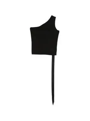 Rick Owens Ziggy Top One Shoulder Ribbed Knit